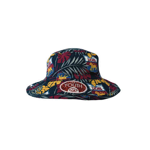 Official AFL Merchandise: Brisbane Lions AFL Youth Tropical Bucket Hat ...