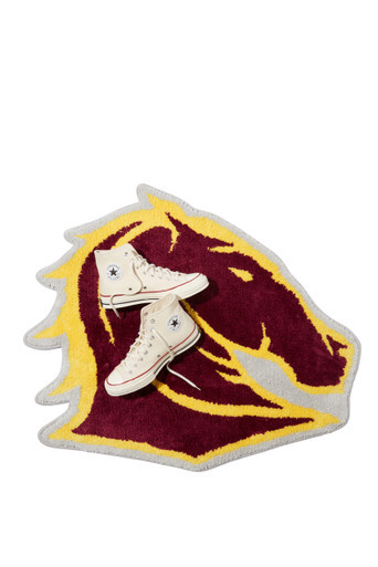 Official NRL Merchandise: Brisbane Broncos NRL Team Logo Floor Rug