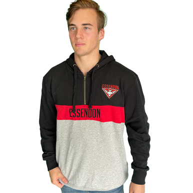 Official AFL Merchandise: Essendon Bombers Mens Colour Block Hood