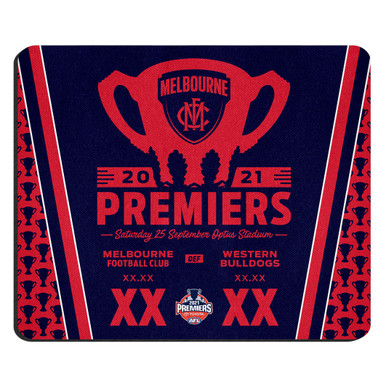 Official AFL Merchandise: Melbourne Demons 2021 AFL Premiers Mouse Mat ...