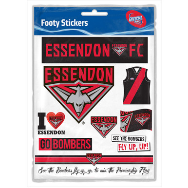 Official AFL Merchandise: Essendon Bombers Official AFL Sticker Sheet