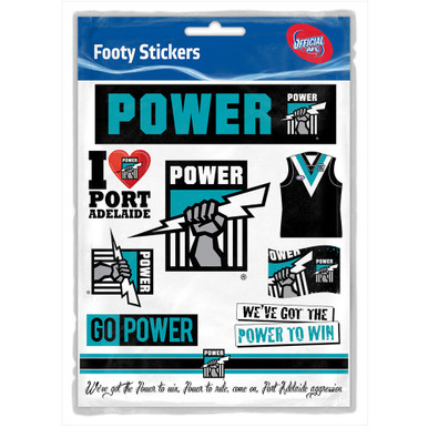 Official AFL Merchandise: Port Adelaide Power Official AFL Sticker Sheet