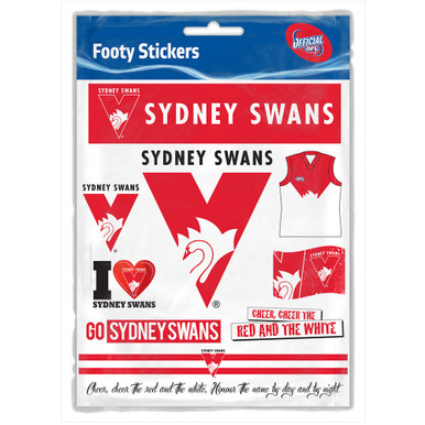 Official AFL Merchandise: Sydney Swans Official AFL Sticker Sheet