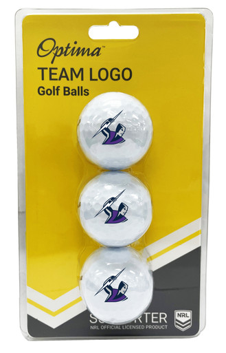 Official NRL Merchandise: Melbourne Storm NRL Golf Balls - 3 Pack