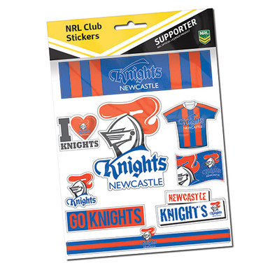 Official NRL Merchandise: Newcastle Knights NRL Sticker Sheet