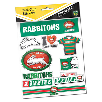 Official NRL Merchandise: South Sydney Rabbitohs NRL Sticker Sheet