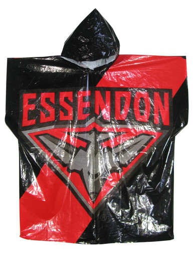 Official AFL Licensed Merchandise: Essendon Bombers Full Print Poncho