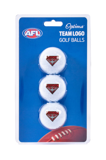 Official AFL Merchandise: Essendon Bombers AFL Golf Balls - 3 Pack