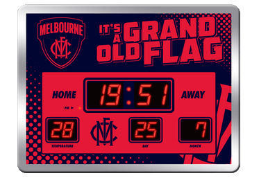 Official AFL Merchandise: Melbourne Football Club AFL LED Scoreboard Clock
