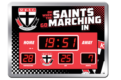 Official AFL Merchandise: St Kilda Saints AFL LED Scoreboard Clock