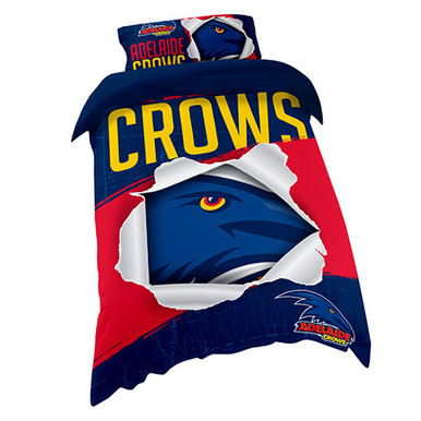 Official AFL Shop Adelaide Crows Single Quilt Cover Set