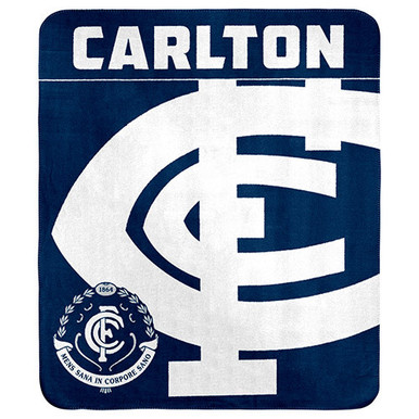 Official AFL Merchandise: Carlton Blues AFL Polar Fleece Rug