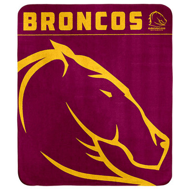 Official NRL Merchandise: Brisbane Broncos NRL Polar Fleece Blanket