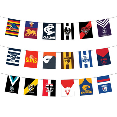 All Team AFL Paper Bunting