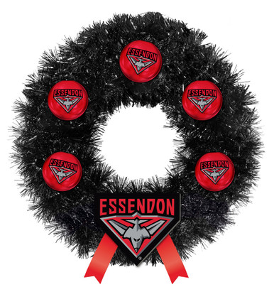 Official Essendon Bombers AFL Christmas Wreath