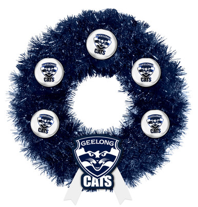 Official Geelong Cats AFL Christmas Wreath