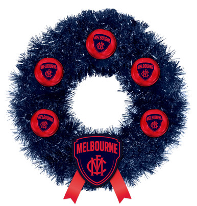 Official Melbourne Demons AFL Christmas Wreath