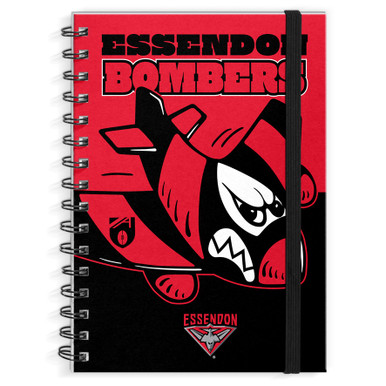 Essendon Bombers Hard Cover Mascot Notebook