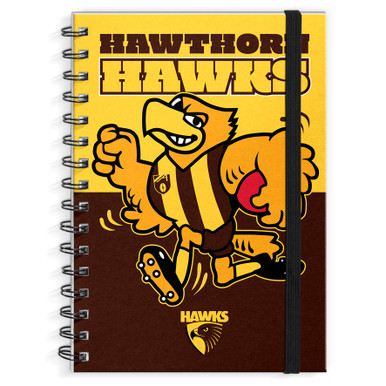 Hawthorn Hawks Hard Cover Mascot Notebook
