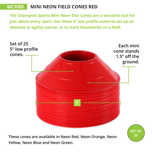 MINI NEON FIELD CONES - Champion Sports
