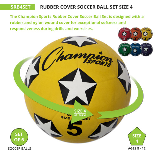 RUBBER COVER SOCCER BALL - Champion Sports