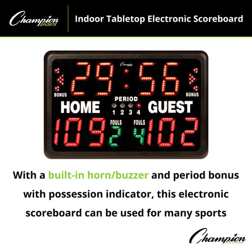 TABLETOP INDOOR ELECTRONIC SCOREBOARD - Champion Sports