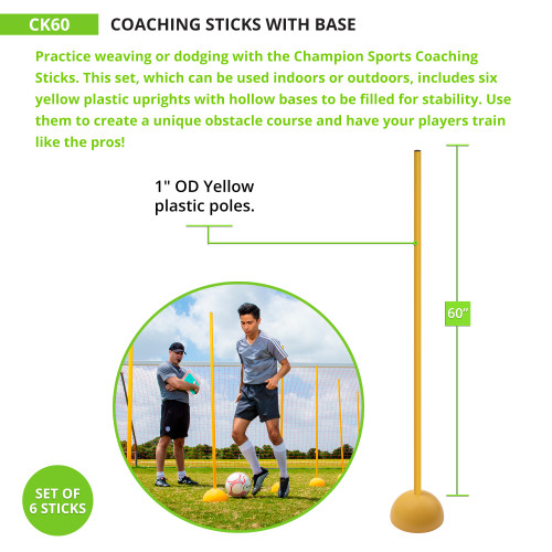 COACHING STICKS WITH BASE - Champion Sports