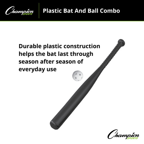 PLASTIC BAT AND BALL SET - Champion Sports