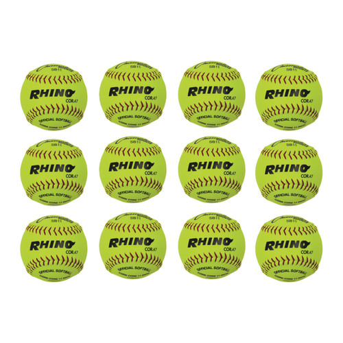 11" SYNTHETIC LEATHER CORK CORE SOFTBALL - Champion Sports