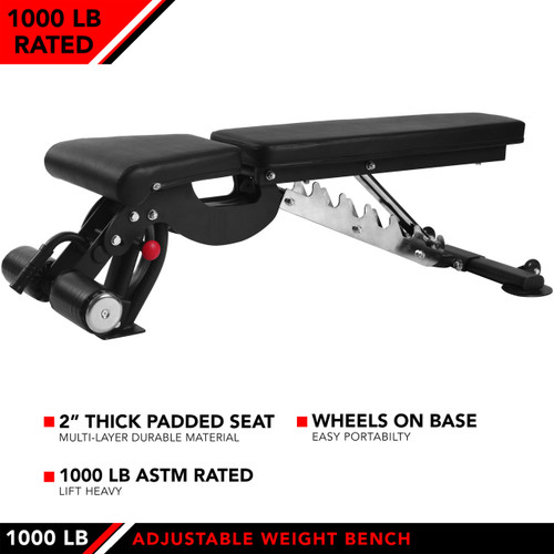 ADJUSTABLE WEIGHT BENCH, 1000 - Champion Sports