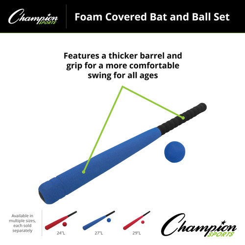 FOAM COVERED BAT AND BALL - Champion Sports