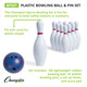 PLASTIC BOWLING BALL AND PIN SET - Champion Sports