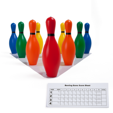 MULTICOLOR PLASTIC BOWLING PIN SET - Champion Sports