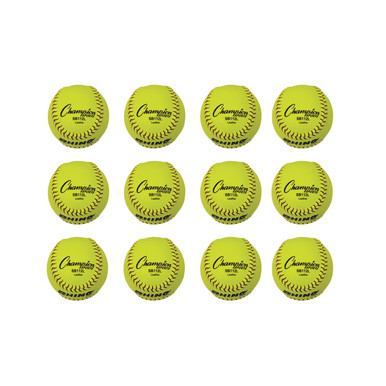 12" LEATHER CORK CORE SOFTBALL - Champion Sports