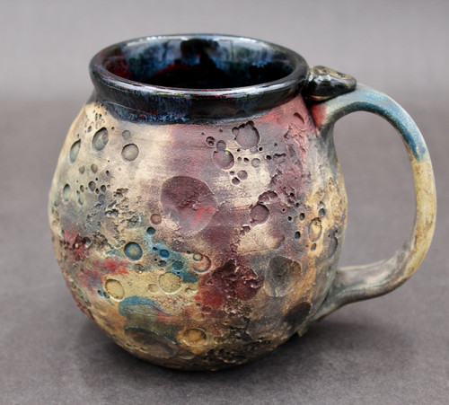 Multi-Colored Moon Mug w/24 karat gold, roughly 16oz size (SK8017 ...