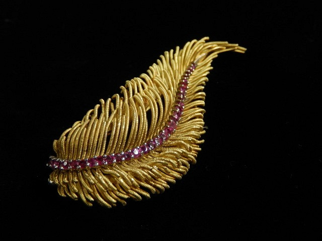 TURQUISE~RUBY PIN | Antique Womens Pins NYC | Vintage Womens Brooches ...