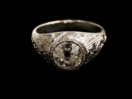 PLATINUM ANTIQUE DIAMOND RING Antique Mens Jewelry NYC Vintage Mens Rings NYC Estate Jewelry NYC