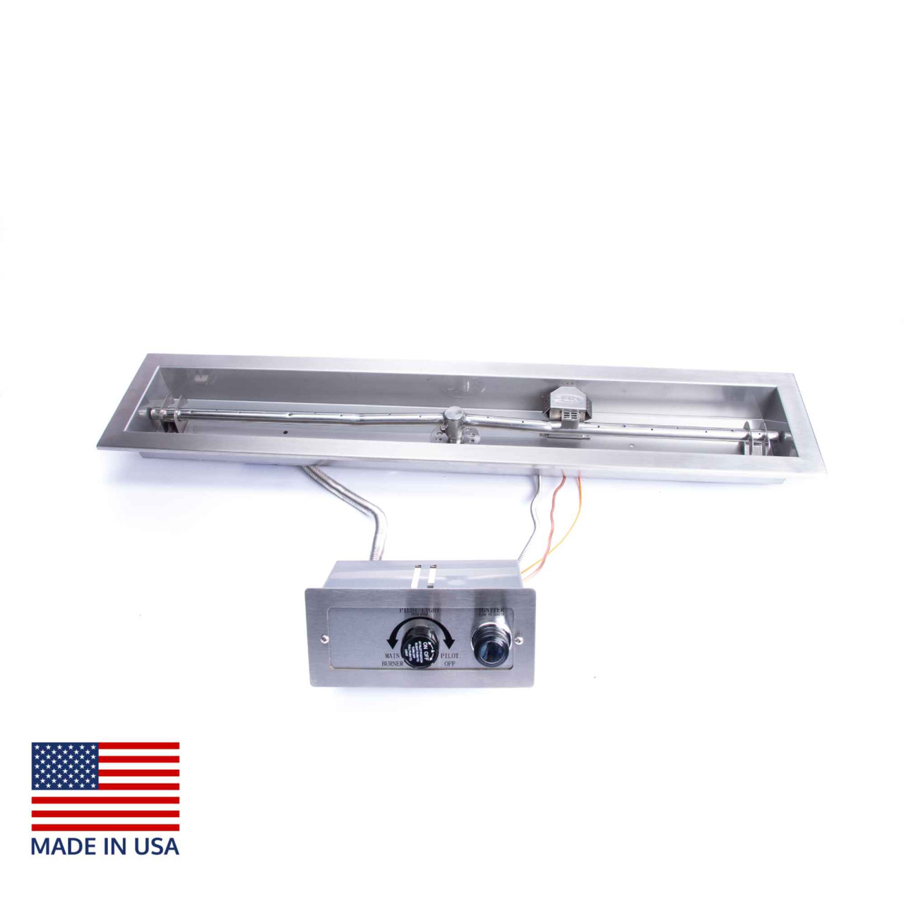Hpc Linear Drop In Fire Pit Torpedo Burner Kit With Push Button Igniton
