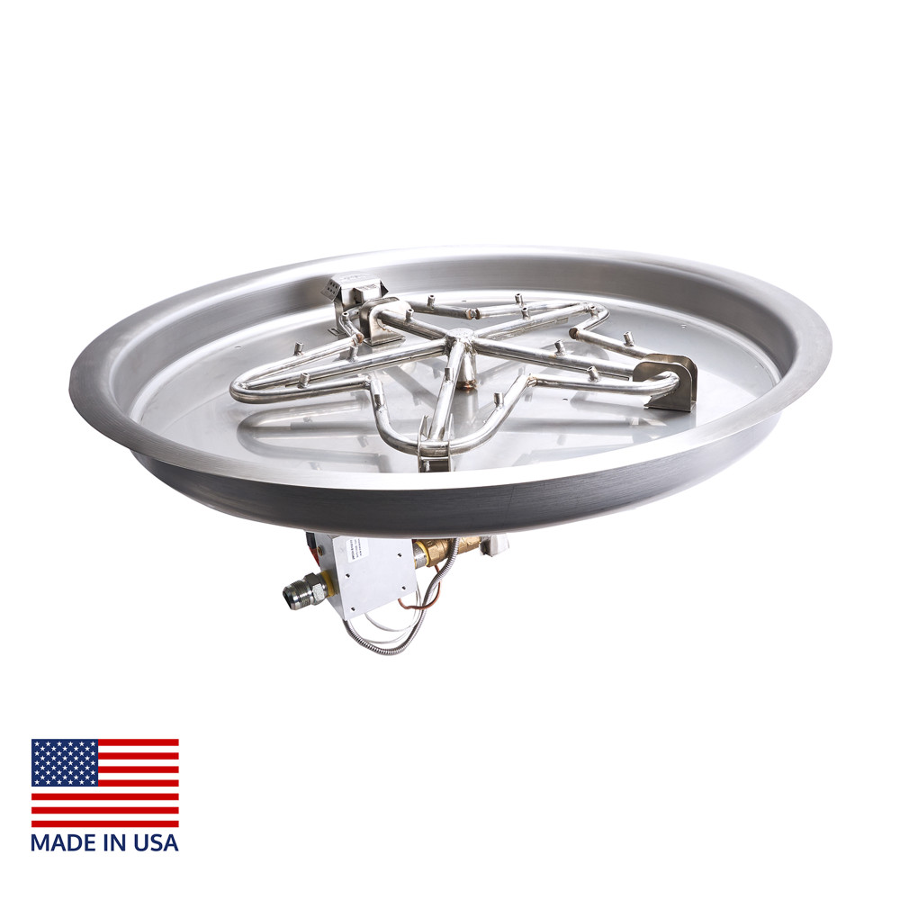 Hpc Fire Round Drop In Torpedo Fire Pit Burner Kit With Remote Start