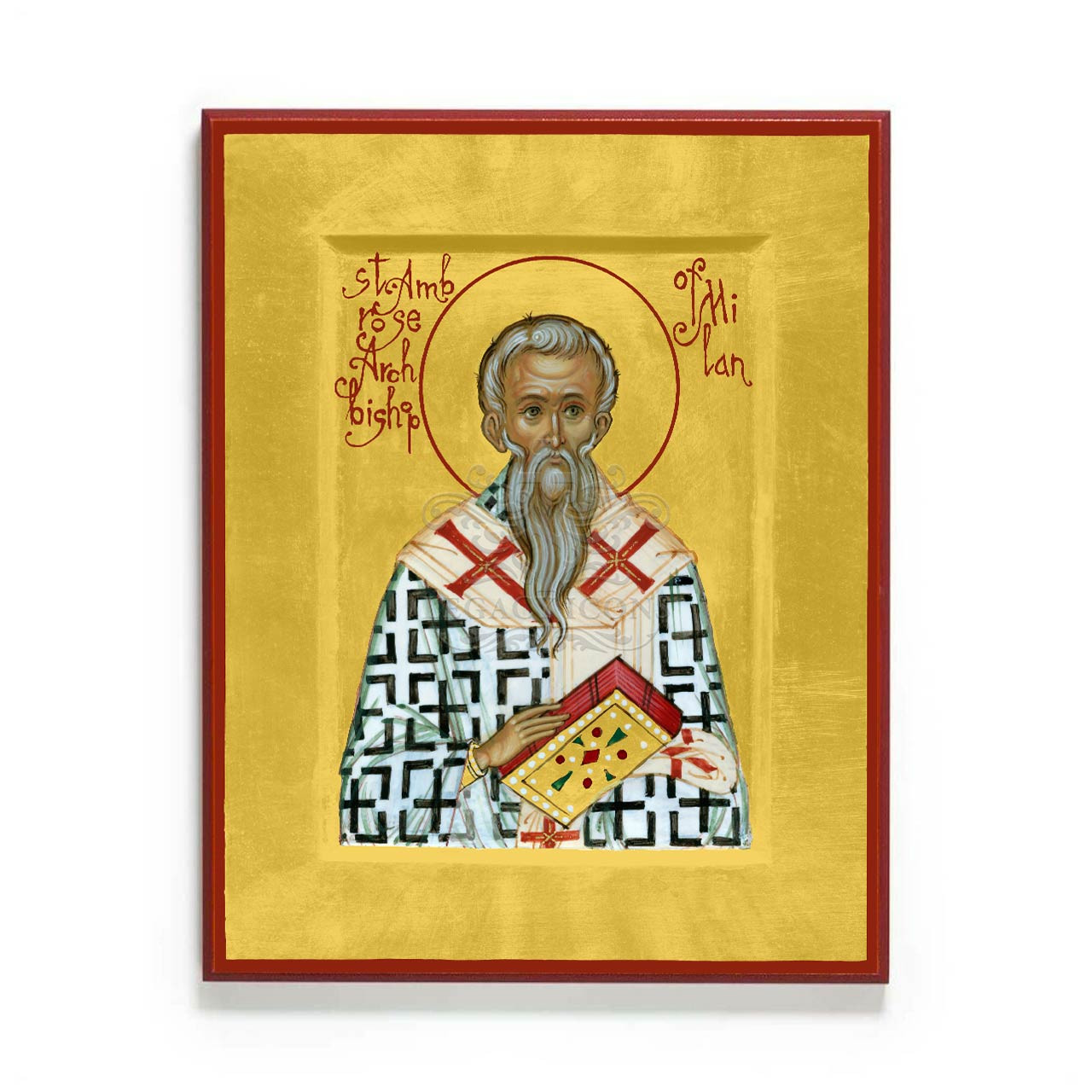 Saint Ambrose of Milan (Davidovskiy) Icon - S566 - Legacy Icons