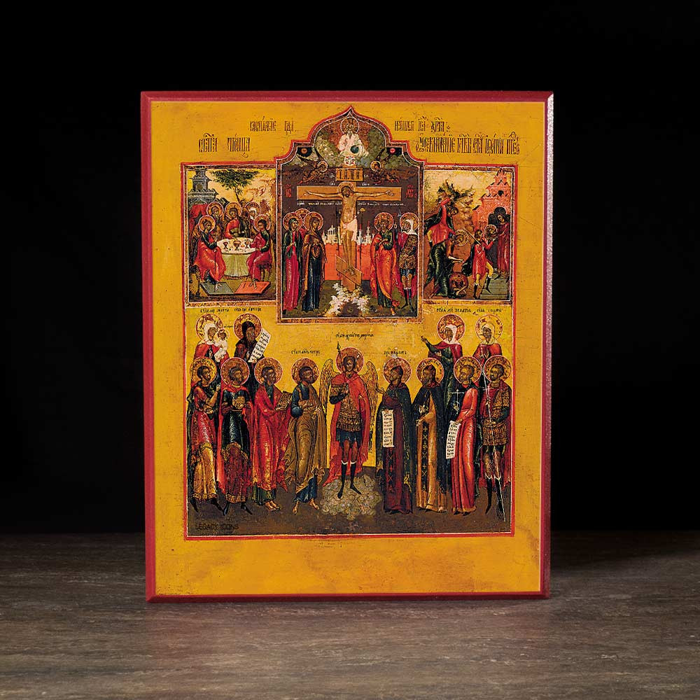 Crucifixion with Scenes Icon - F124 - Legacy Icons