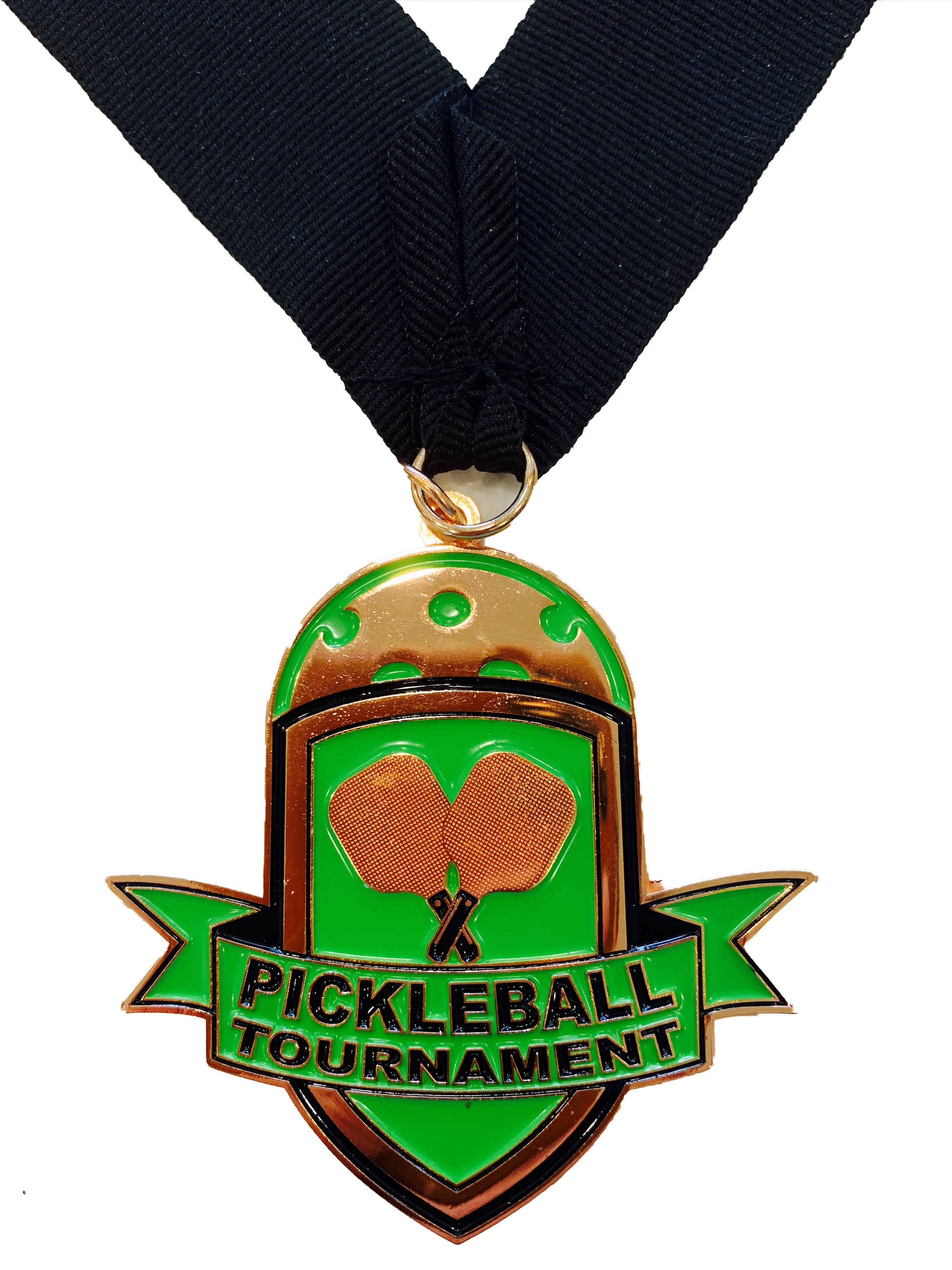 Pickleball Medals, Set of 3 - Gold, Silver & Bronze - 3" Pickleball ...