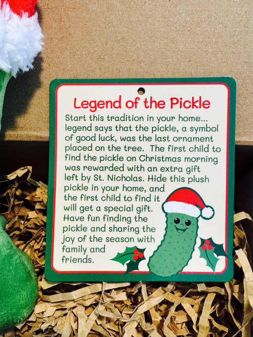 Legend of the Pickle 6" Stuffed Toy - Includes "Tradition of the Pickle ...