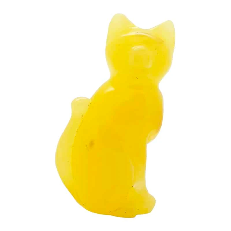Butterscotch Amber Carved Cat - Amberman