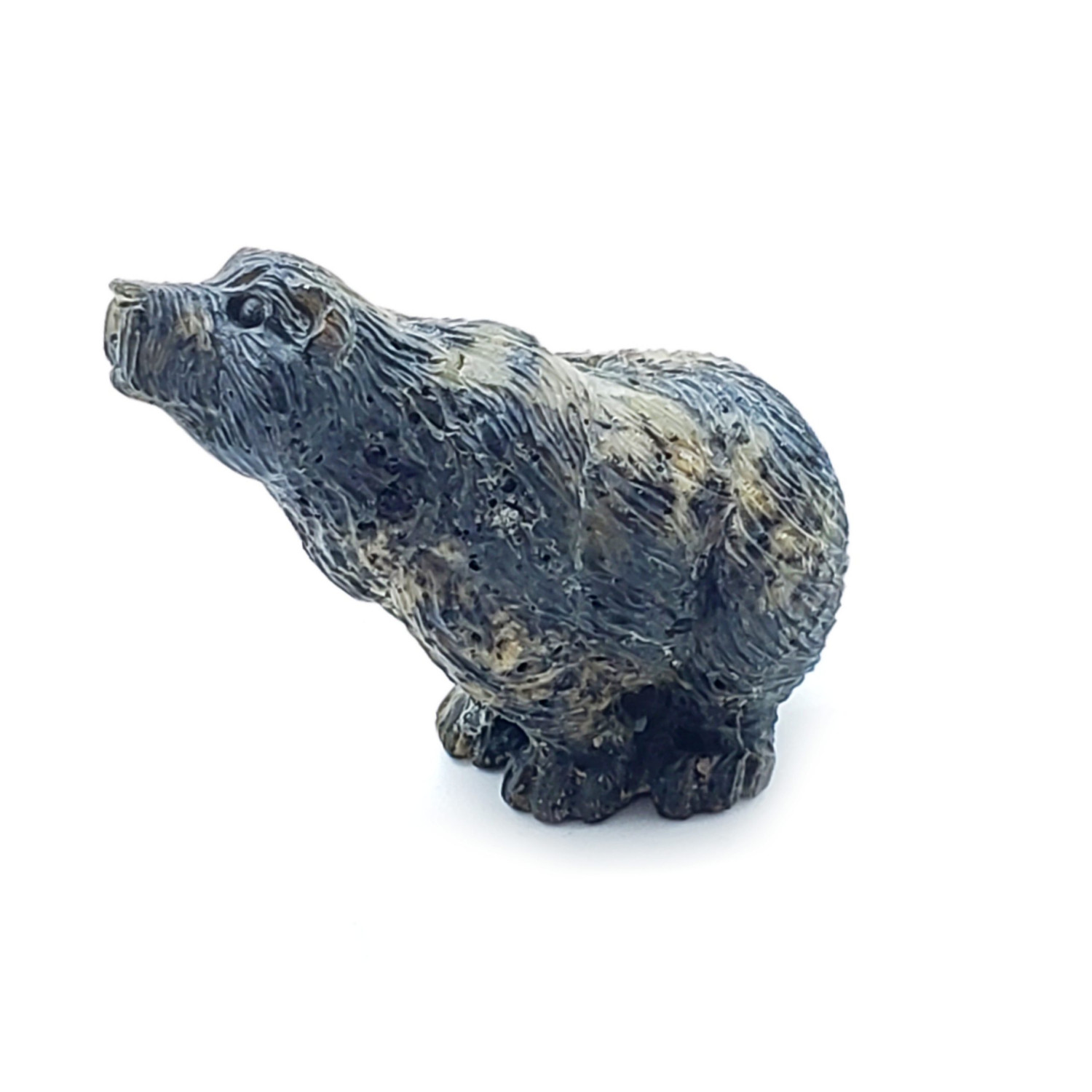 Natural Amber Carved Bear - Amberman
