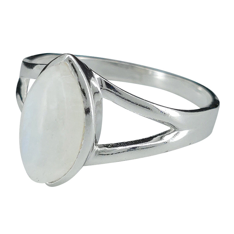 Moonstone Sterling Silver Ring -- - Amberman