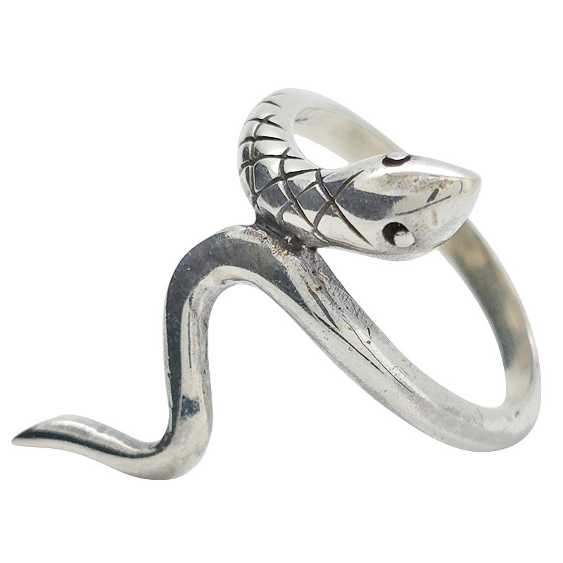 Sterling Silver Chic & Simple Snake Ring - Amberman