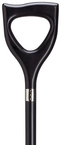 Men's German Shovel Handle Cane Black or Walnut - Exquisite Canes