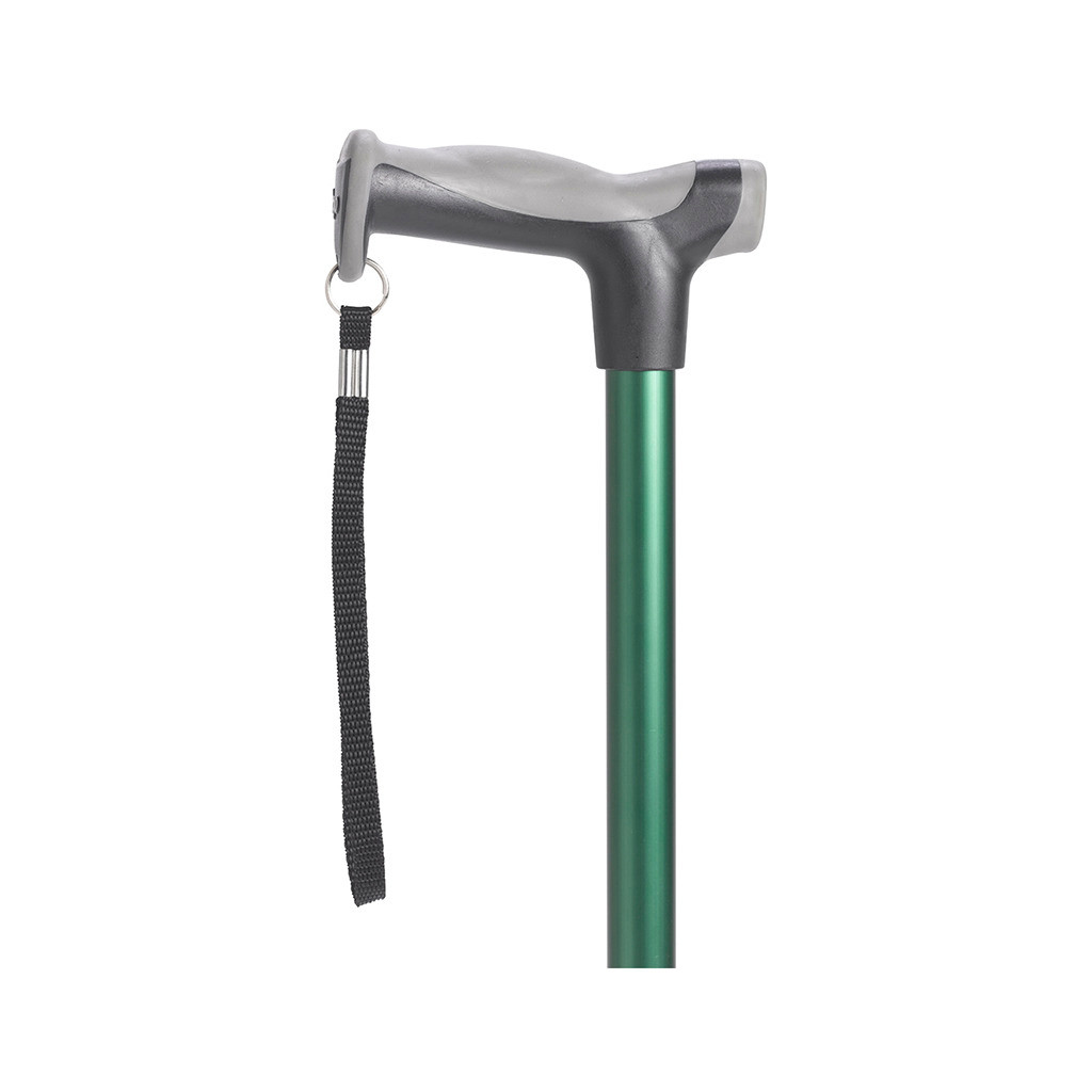 Aluminum Adjustable Comfort Grip Cane-Forest Green - Exquisite Canes