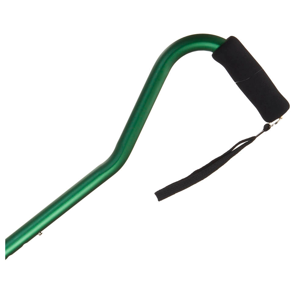 Ladies Adjustable Offset Handle Mint Green Walking Cane - Exquisite Canes
